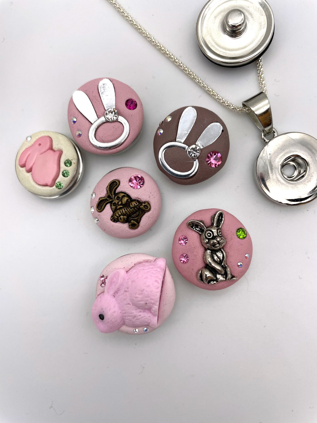Bunny Rabbit Easter 18/20mm Jazz Snaps, Standard Size for Snap Button ...