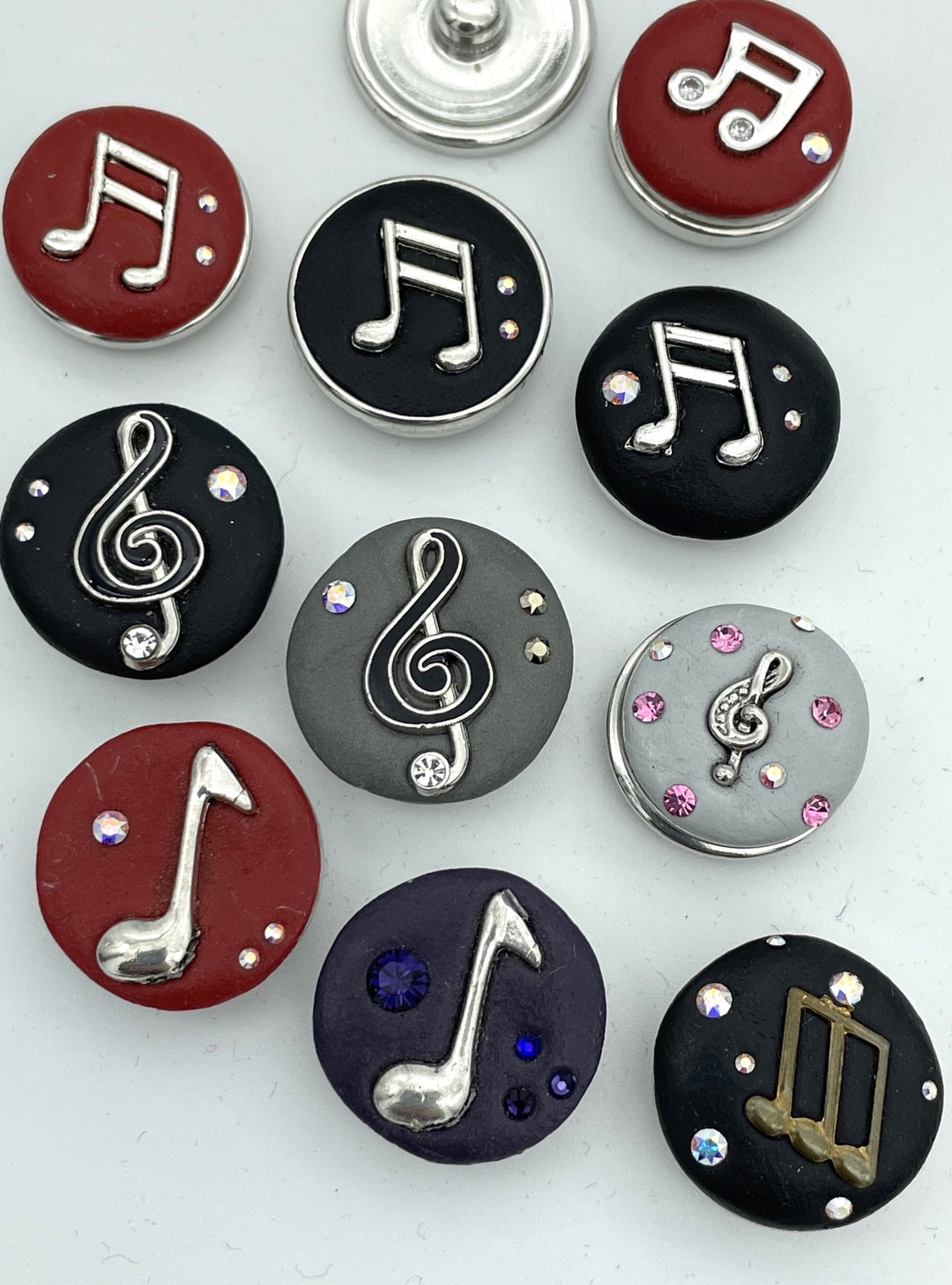 Music Note 18/20mm Jazz Snaps, Standard Size for Snap Button Jewelry - Etsy