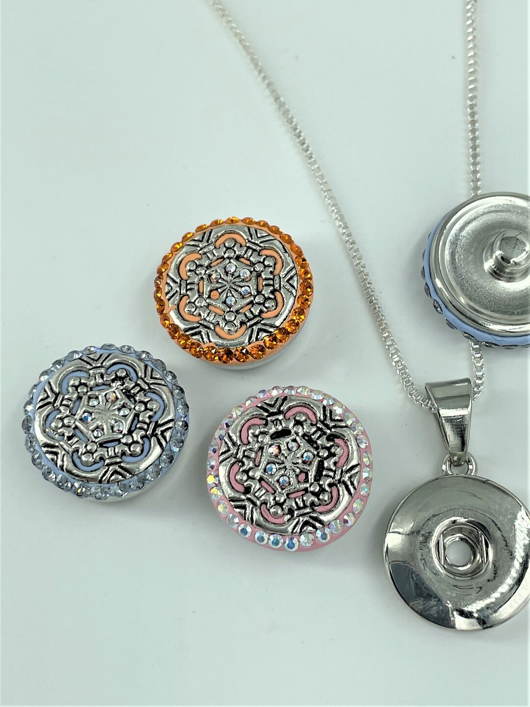 Silver Filagree 18/20mm Jazz Snaps for Snap Button Jewelry - Etsy