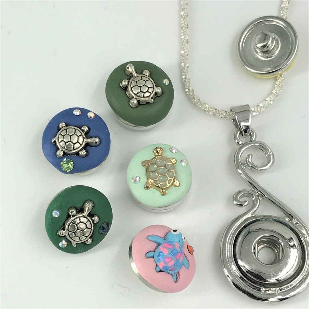 Turtle, Sea Turtle 12mm Jazz Snaps Mini Petite for Snap Button Jewelry ...