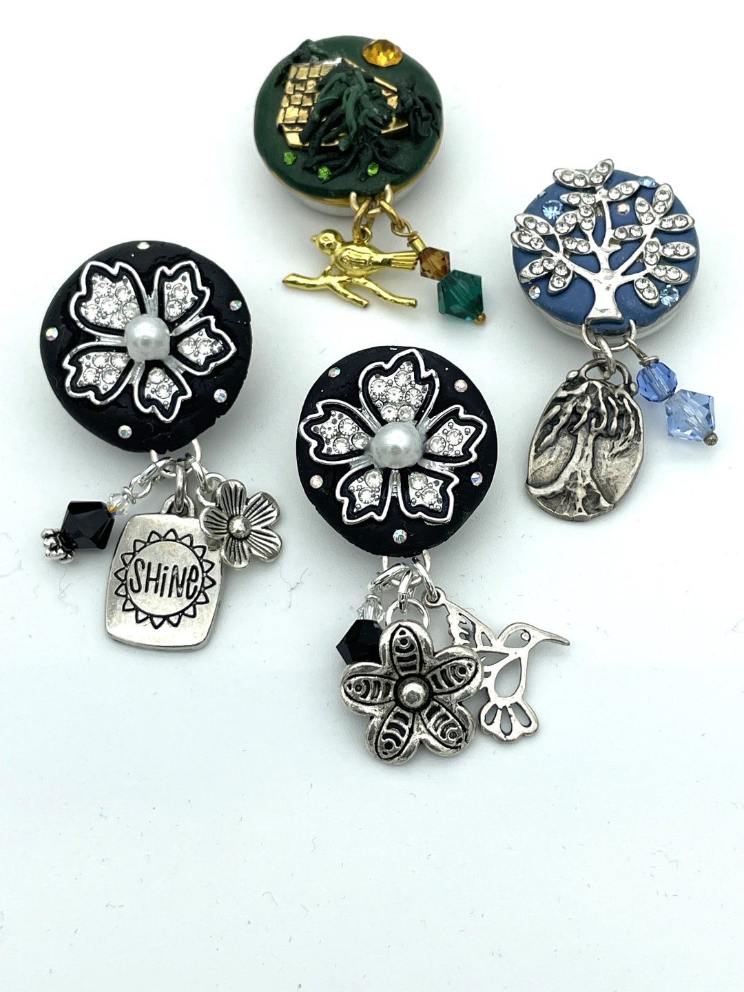 Flower, Cabin, Tree 18mm 20mm Dangle Jazz Snaps for Snap Button Jewelry ...