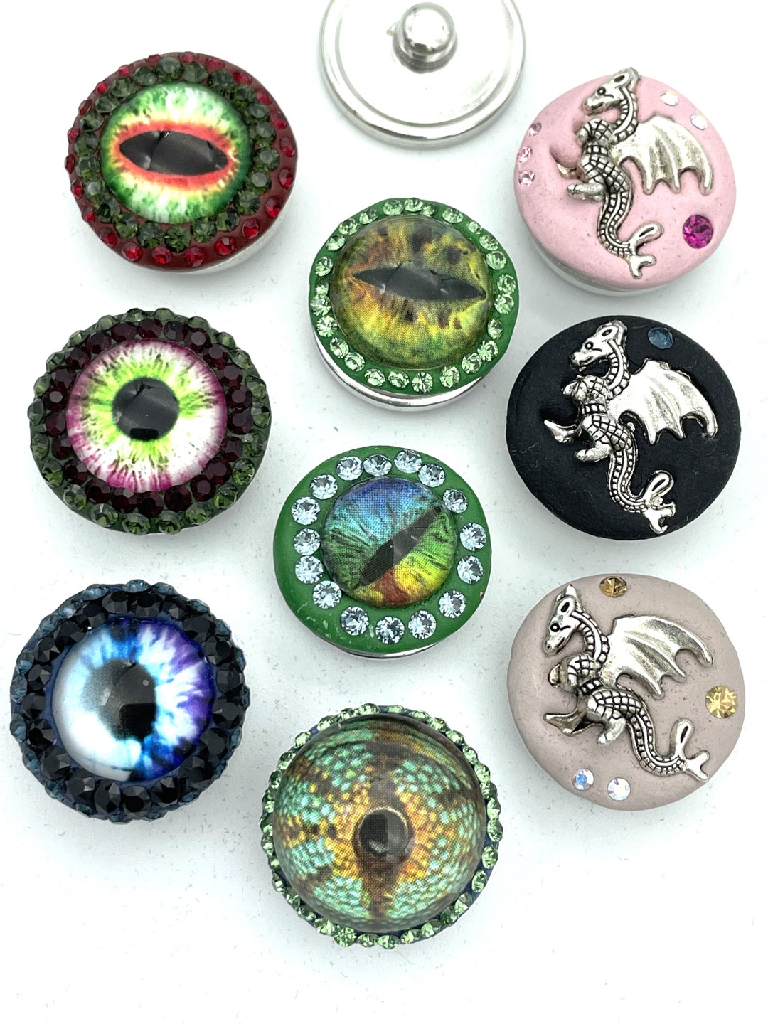 Dragon, Dragon Eye 18mm 20mm Jazz Snaps, Standard Size for Snap Button ...