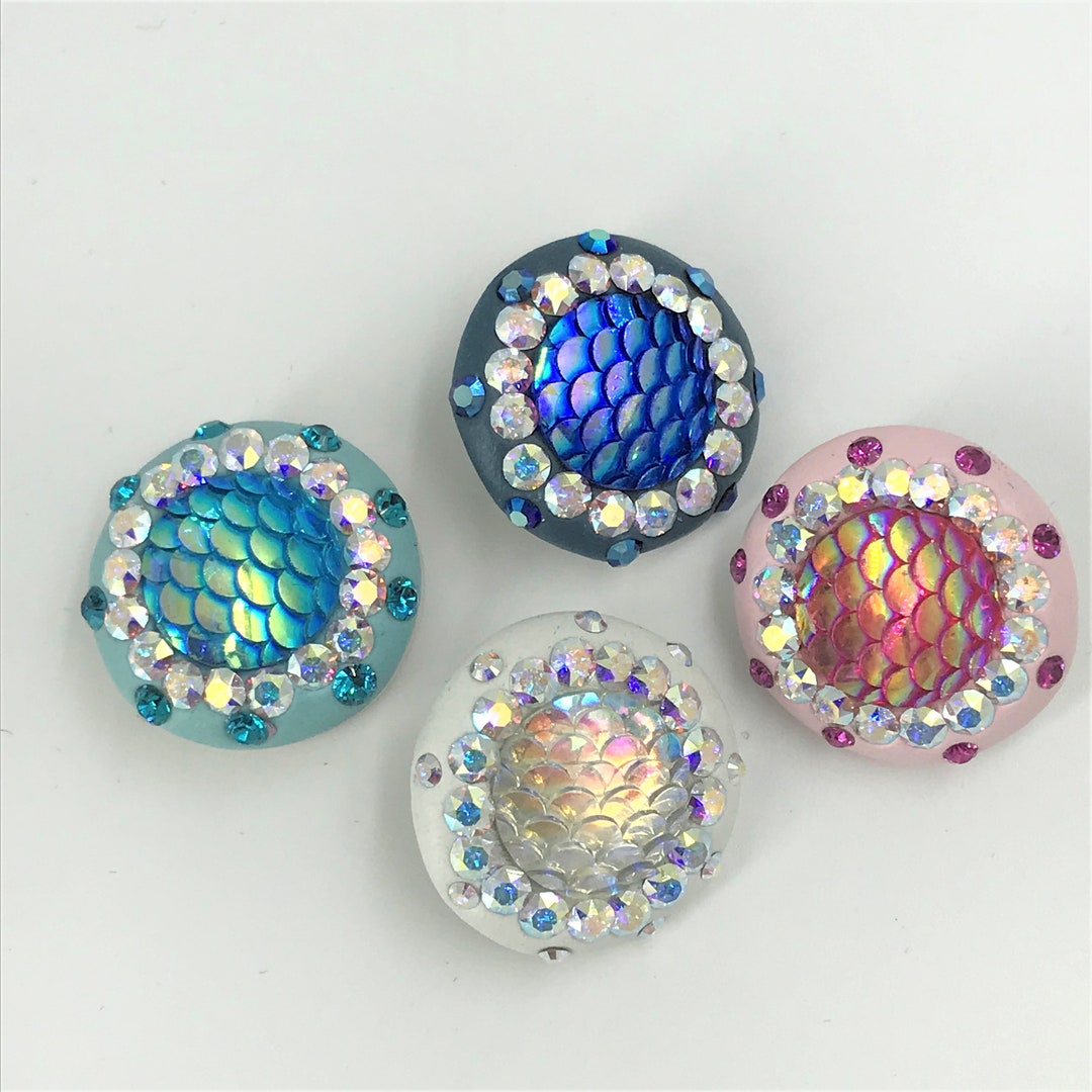 Iridescent Mermaid Scale 18/20mm Jazz Snaps for Snap Button Jewelry - Etsy