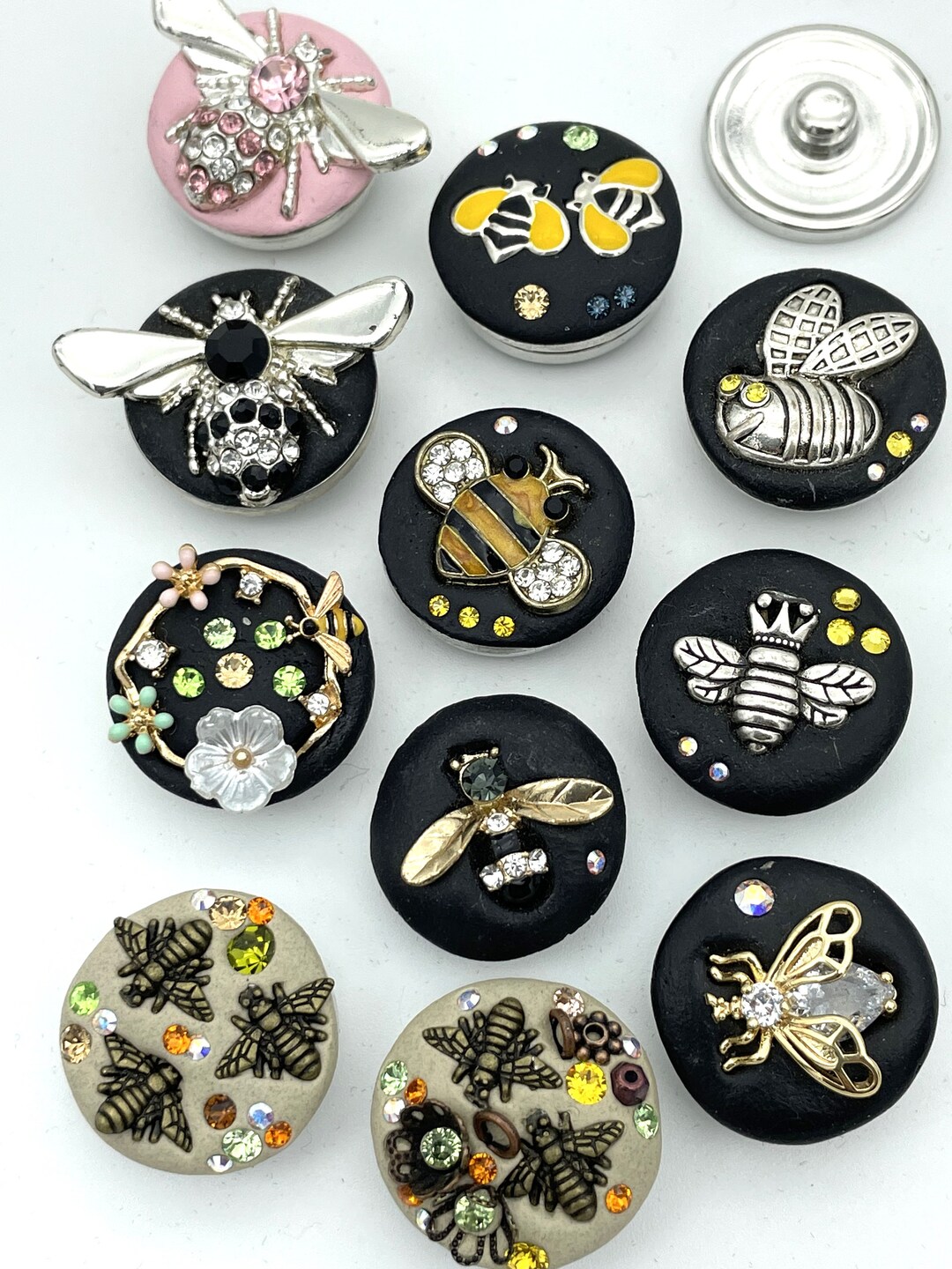 Bees & Fly 18/20mm Jazz Snaps Standard Size for Snap Button Jewelry - Etsy