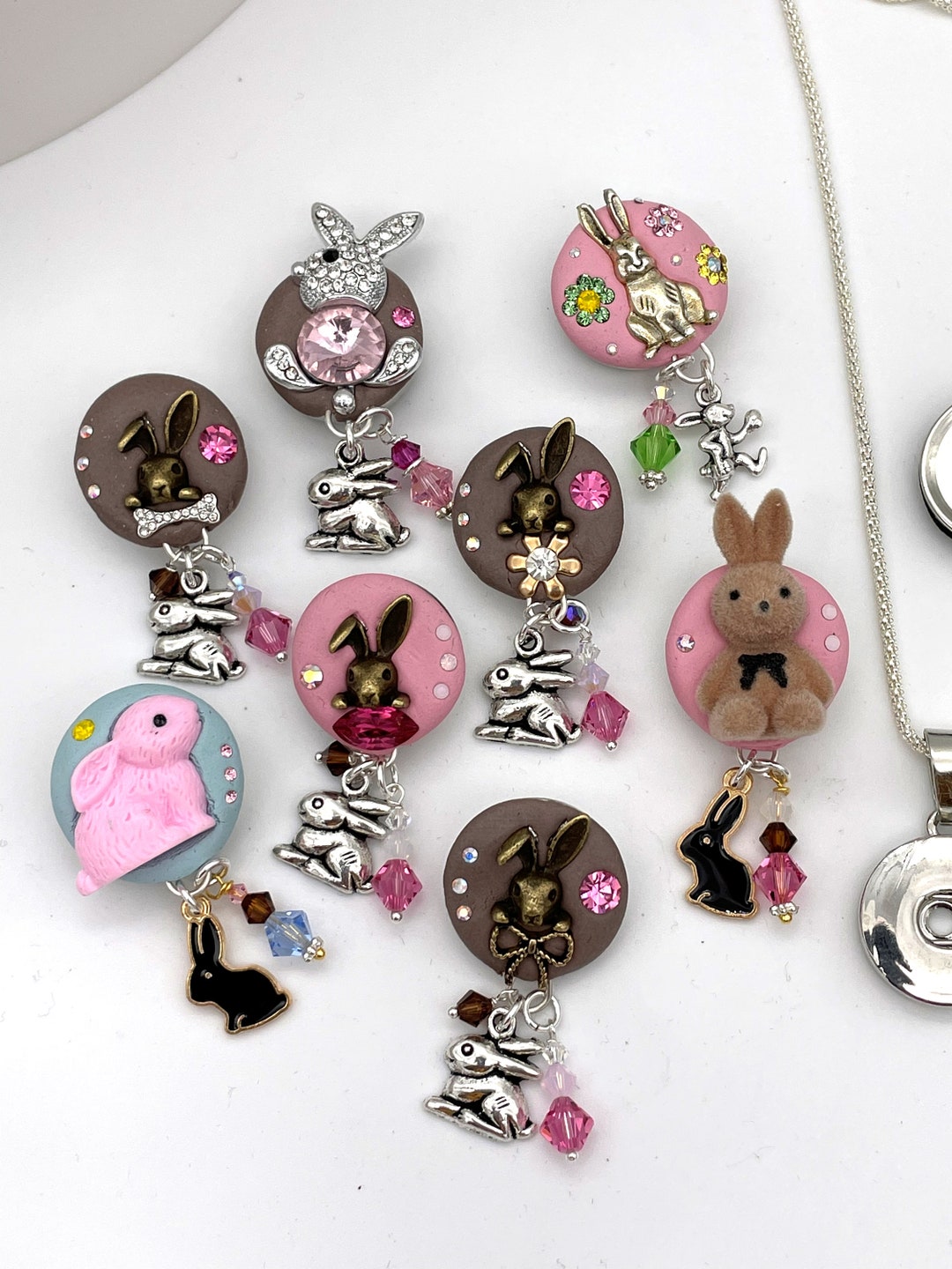 Bunny Rabbit Easter 18/20mm Dangle Jazz Snaps for Standard Size Snap ...