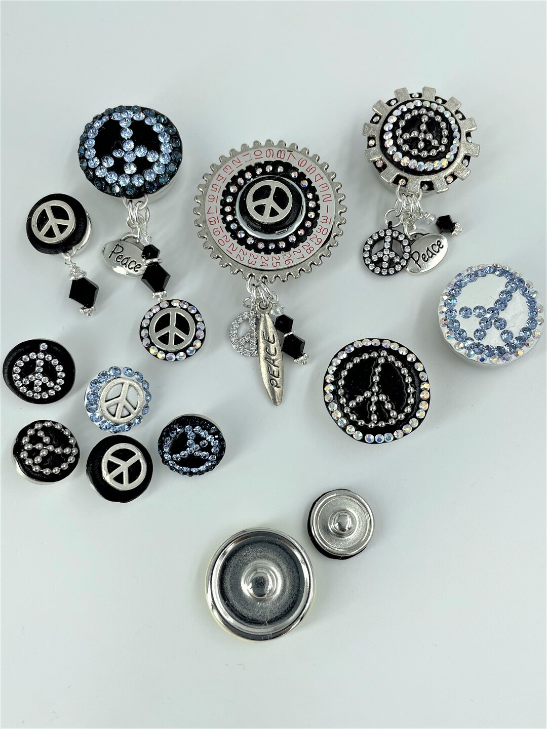 Peace Sign Collection 18/20mmm and 12mm Jazz Snaps - Etsy
