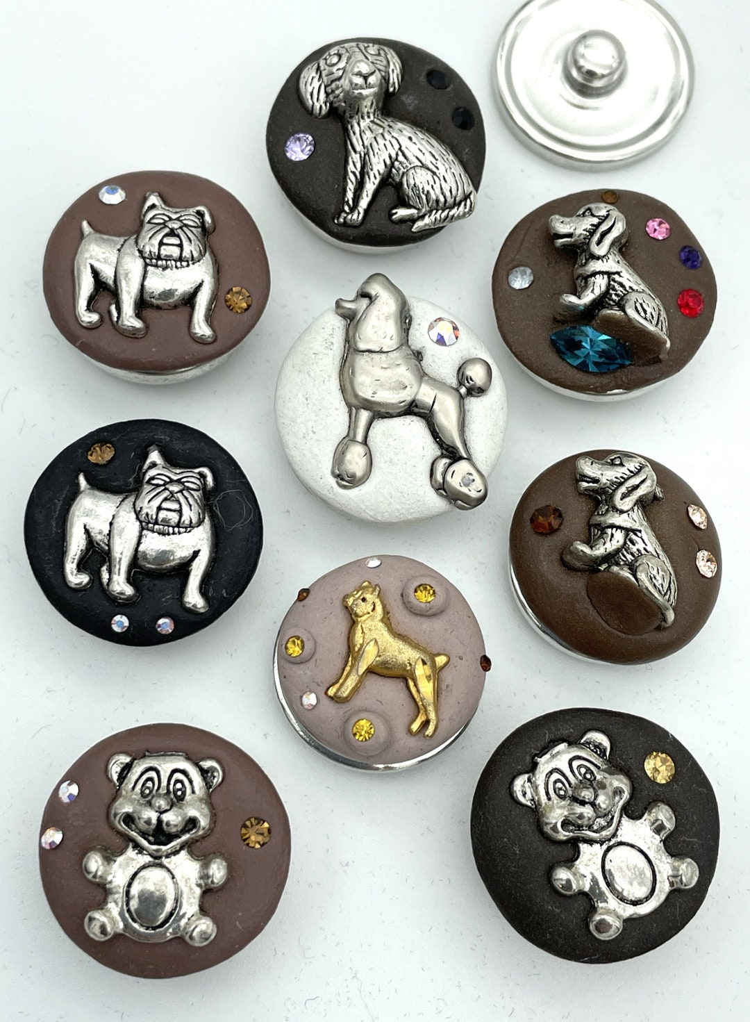 Dog Theme 18/20mm Jazz Snaps, Standard Size for Snap Button Jewelry - Etsy