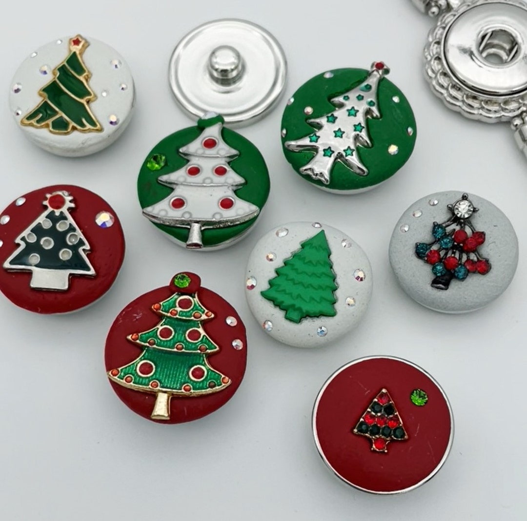Christmas Tree 18mm 20mm Jazz Snaps for Snap Button Jewelry - Etsy