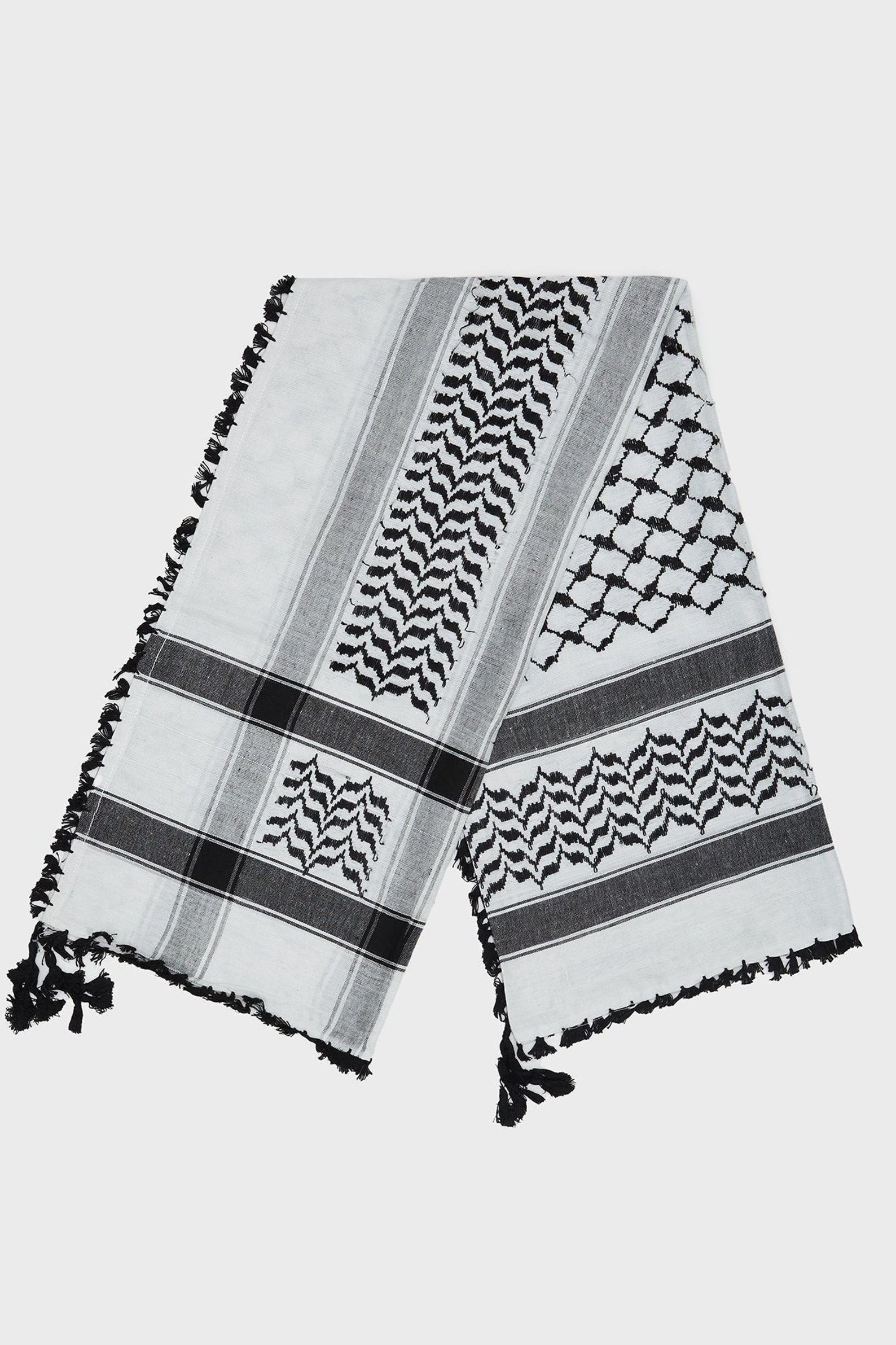 Black and White Keffiyeh Scarf - Etsy