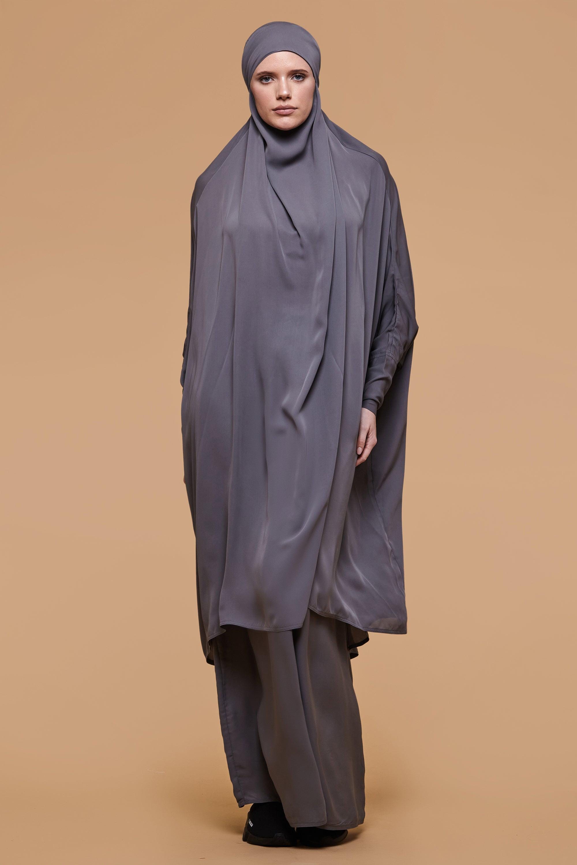 Shadow Charcoal Two Piece Jilbab - Etsy
