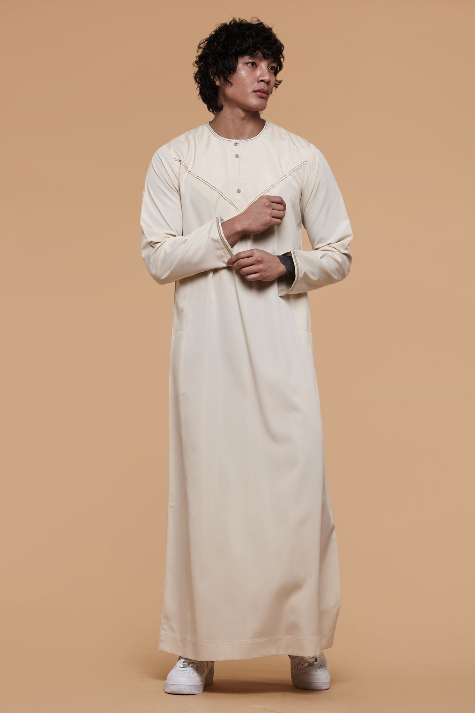 Pearled Ivory Omani Thobe - Etsy