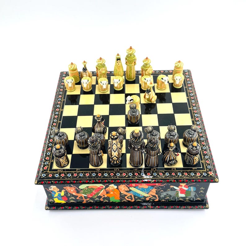 Handcrafted Walnut Chess Set - Luxury Chessboard With Nature-inspired ...