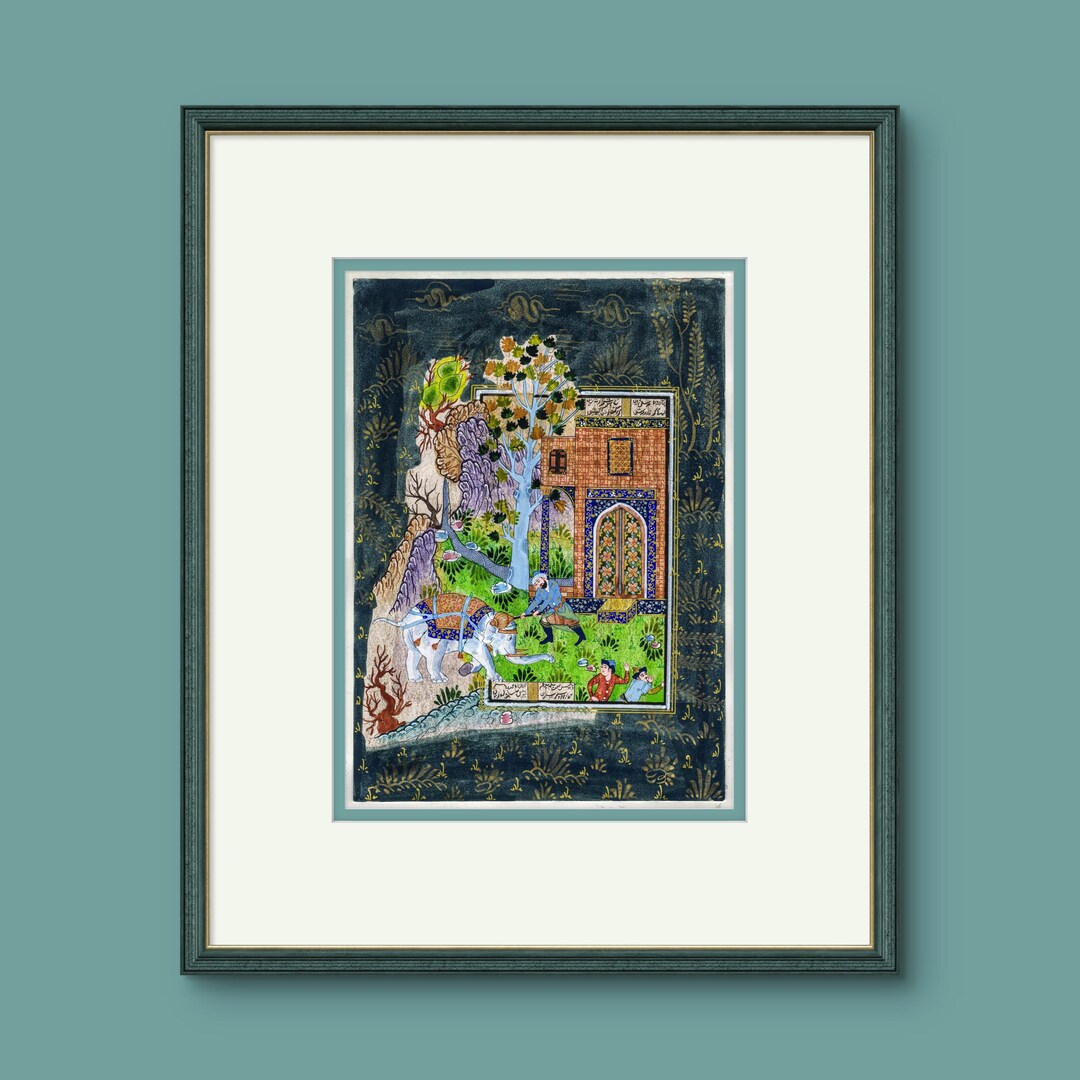 Masterpiece Fine Miniature Painting With Gold Leaf | Scene From ...