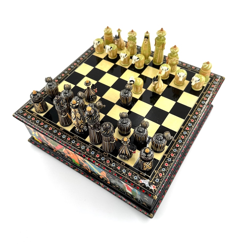 Handcrafted Walnut Chess Set - Luxury Chessboard With Nature-inspired ...