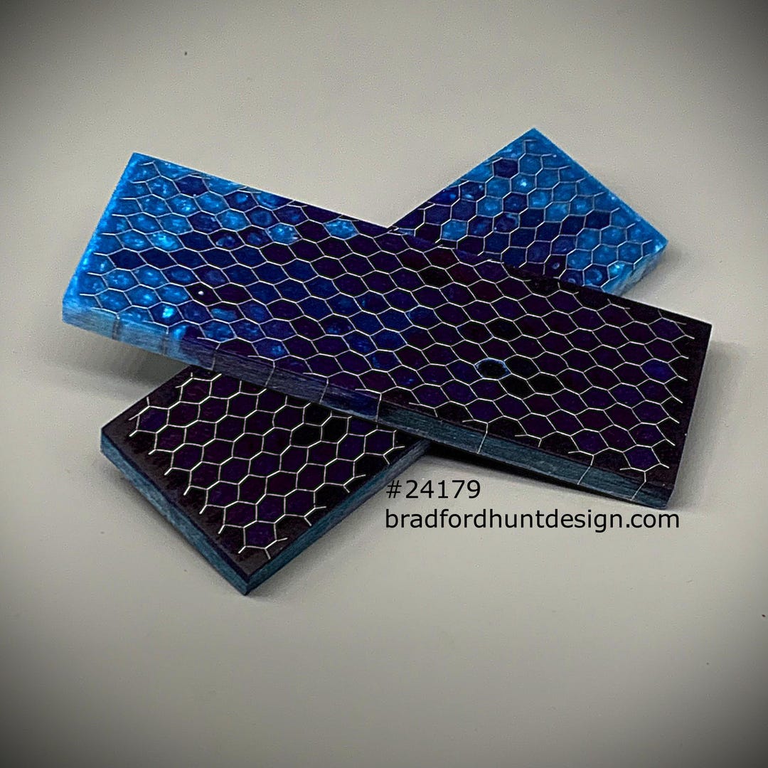 Aluminum Honeycomb and Urethane Resin Custom Knife Scales #24179 - Etsy