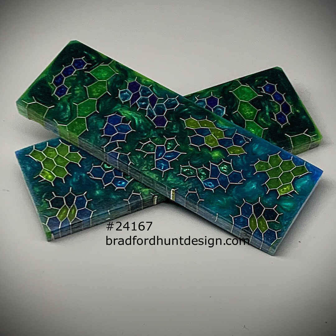 Aluminum Honeycomb and Urethane Resin Custom Knife Scales #24167 - Etsy
