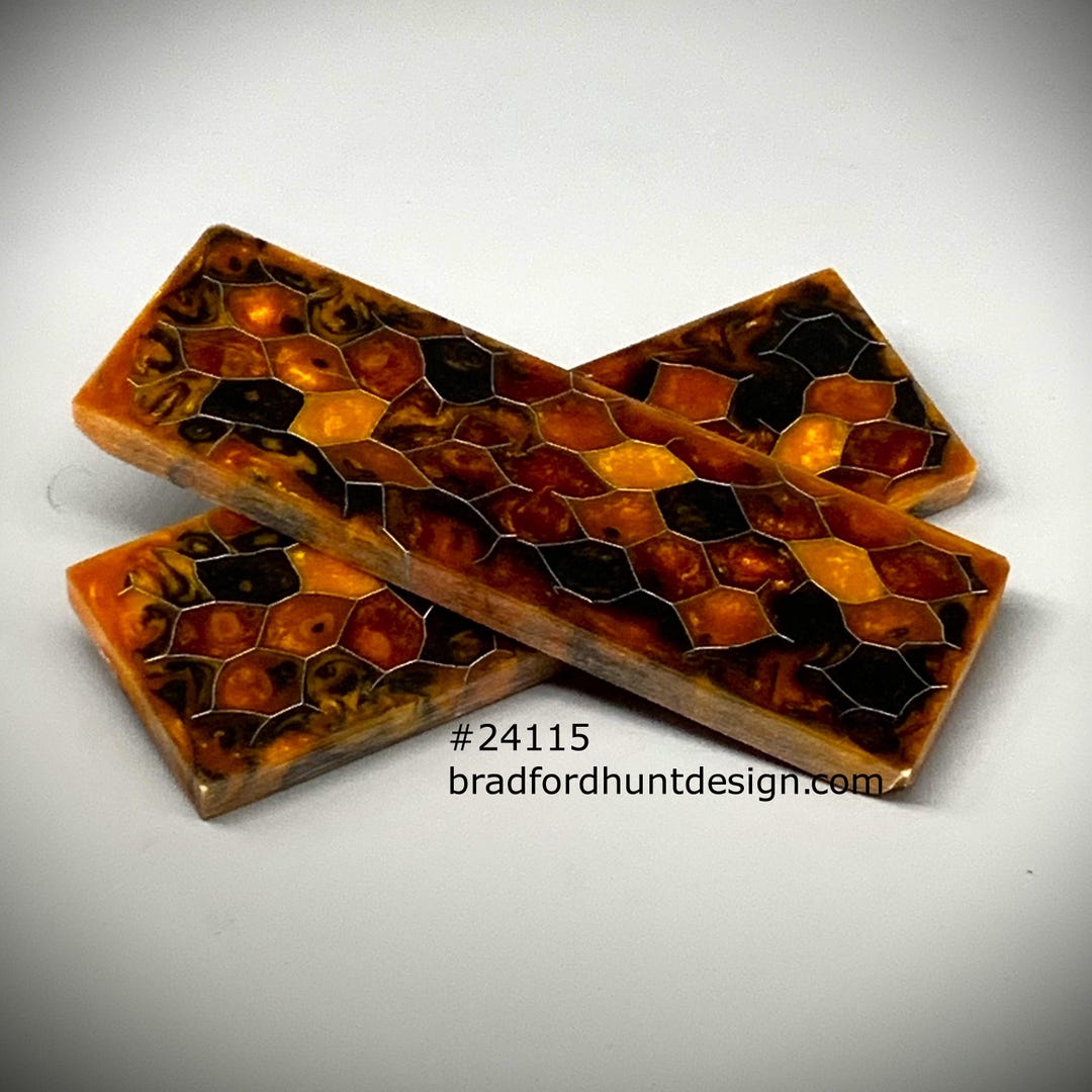 Aluminum Honeycomb and Urethane Resin Custom Knife Scales #24115 - Etsy