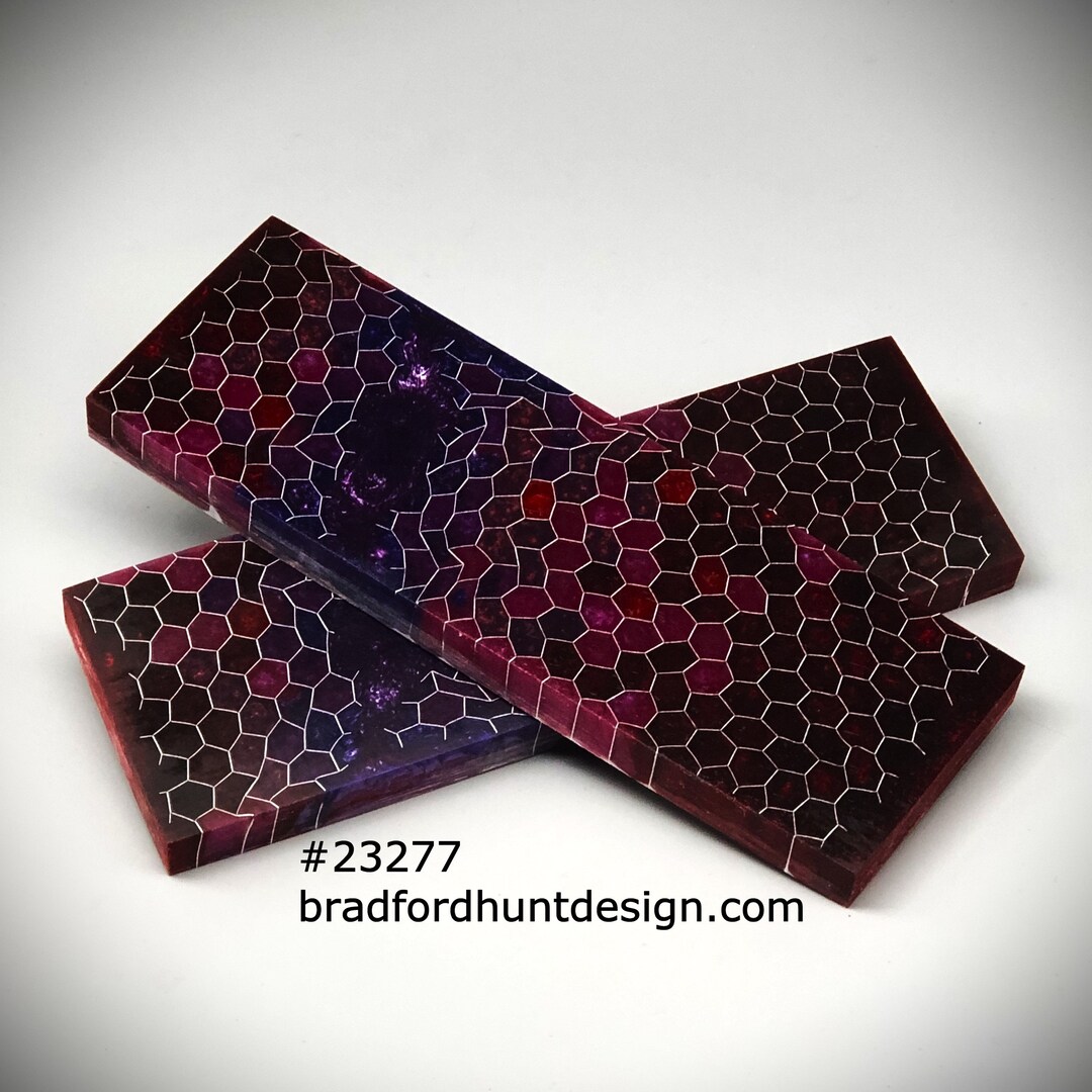 Aluminum Honeycomb and Urethane Resin Custom Knife Scales 23277 - Etsy