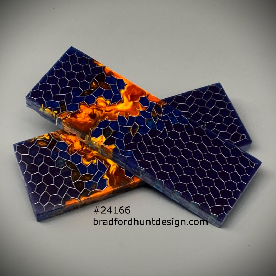 Aluminum Honeycomb and Urethane Resin Custom Knife Scales 24166 - Etsy