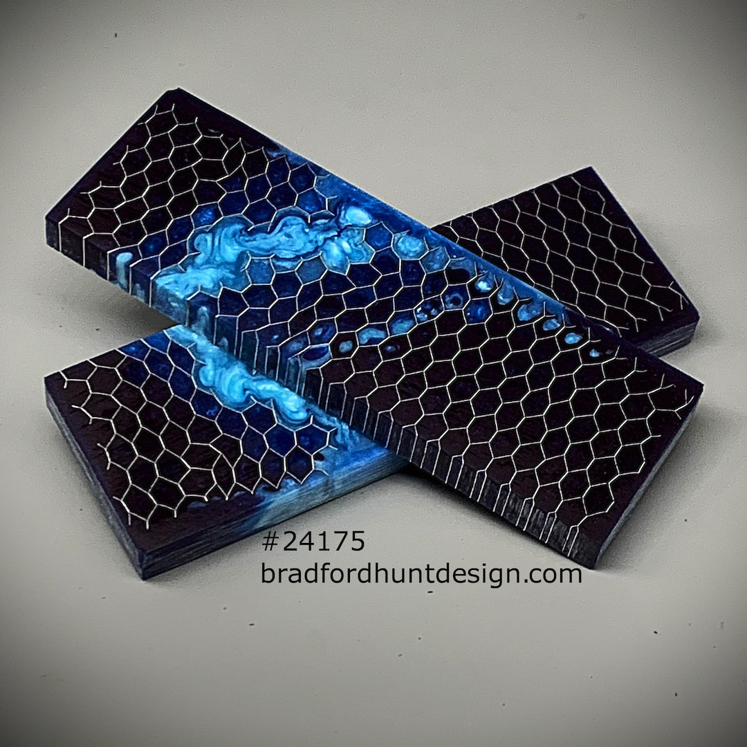 Aluminum Honeycomb and Urethane Resin Custom Knife Scales 24175 - Etsy