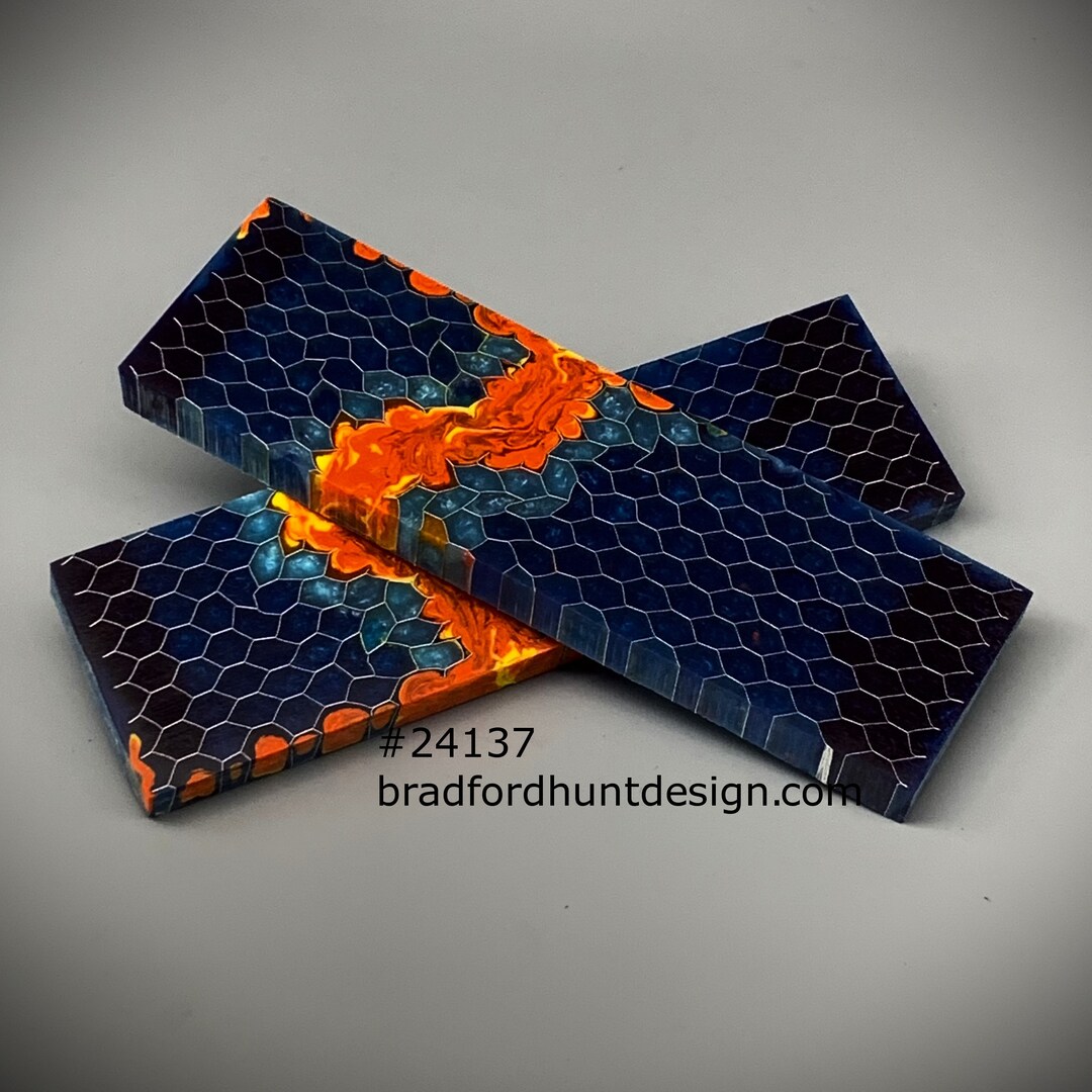 Aluminum Honeycomb and Urethane Resin Custom Knife Scales 24137 - Etsy