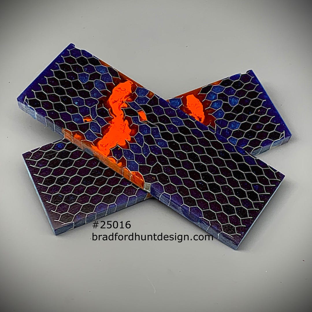 Aluminum Honeycomb and Urethane Resin Custom Knife Scales #25016 - Etsy