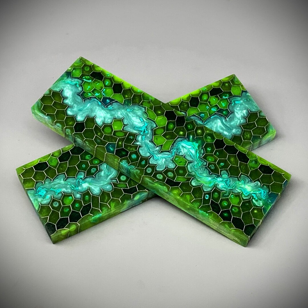 Aluminum Honeycomb and Urethane Resin Custom Knife Scales 24072 - Etsy