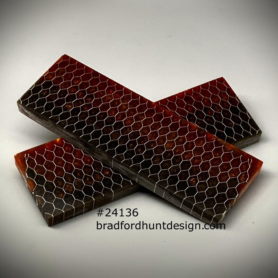 Aluminum Honeycomb and Urethane Resin Custom Knife Scales 24136 - Etsy