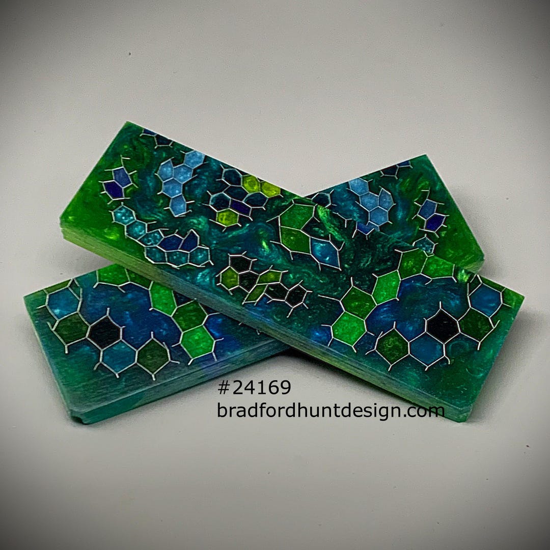 Aluminum Honeycomb and Urethane Resin Custom Knife Scales #24169 - Etsy