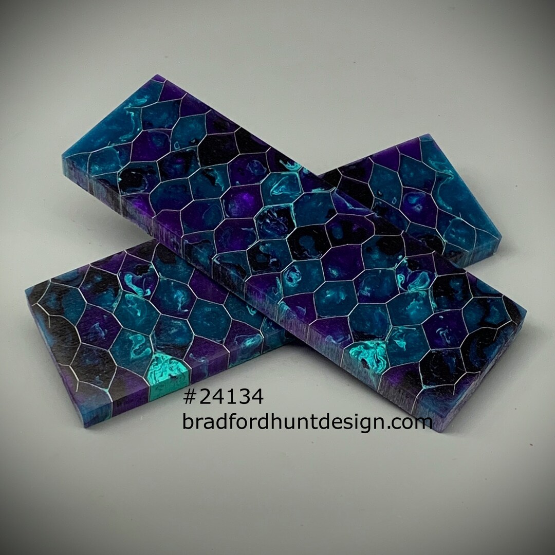 Aluminum Honeycomb & Urethane Resin Custom Knife Scales #24134 - Etsy