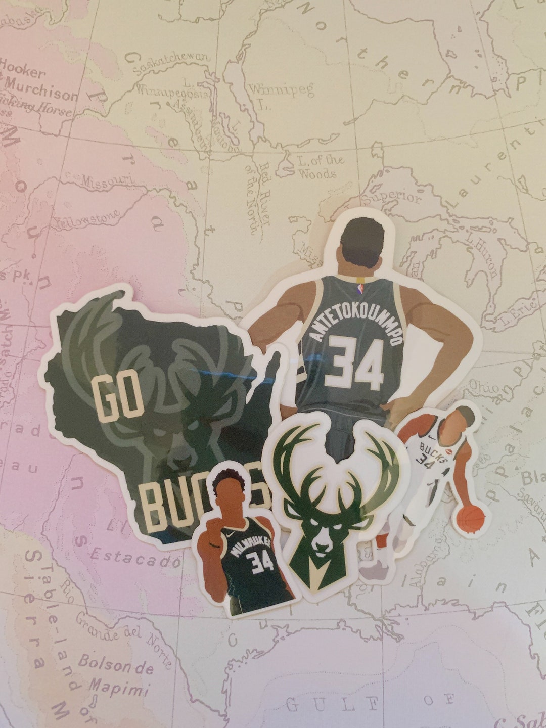 Milwaukee Bucks Sticker Pack 5 | Wisconsin State | Giannis ...