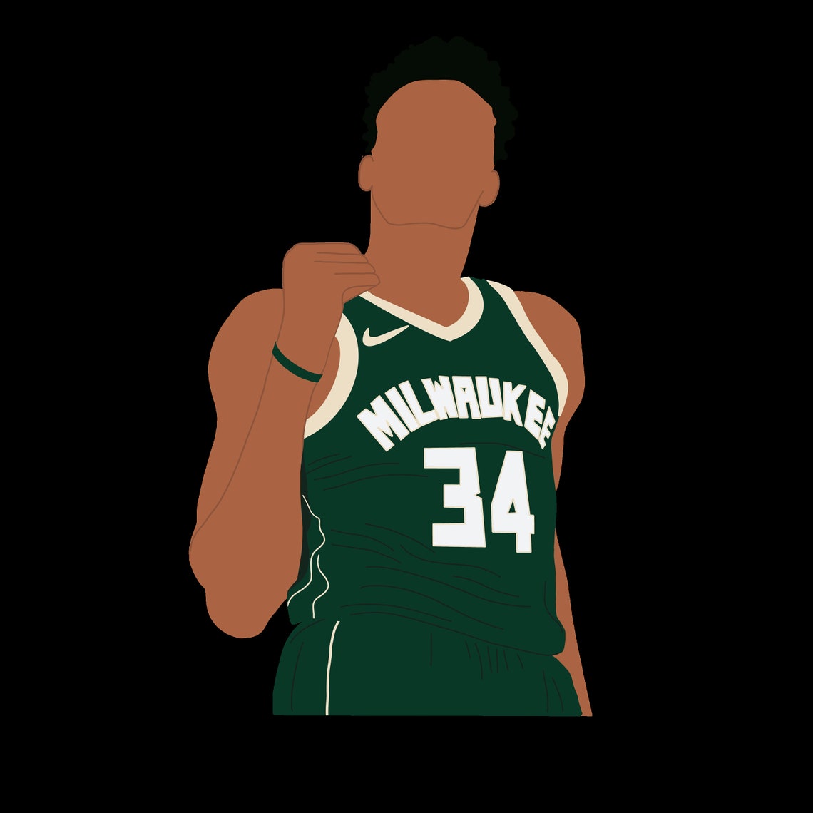 Giannis Antetokounmpo Sticker Milwaukee Bucks 34 Cheering - Etsy