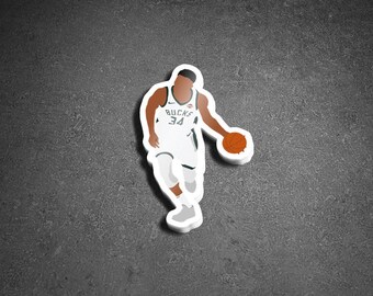 Giannis Antetokounmpo Sticker Milwaukee Bucks 34 Cheering - Etsy