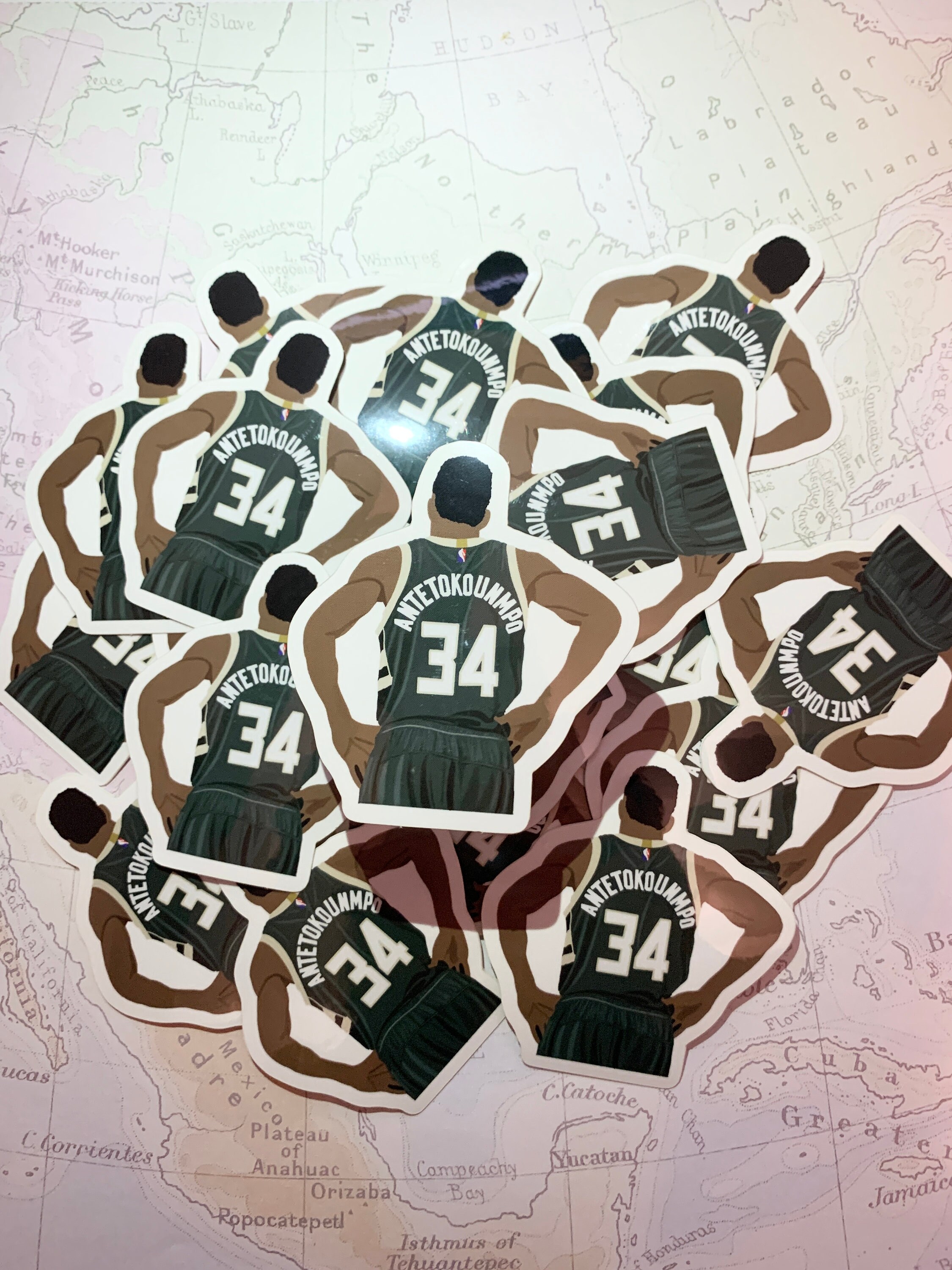 Giannis Antetokounmpo Jersey 34 Milwaukee Bucks Sticker - Etsy
