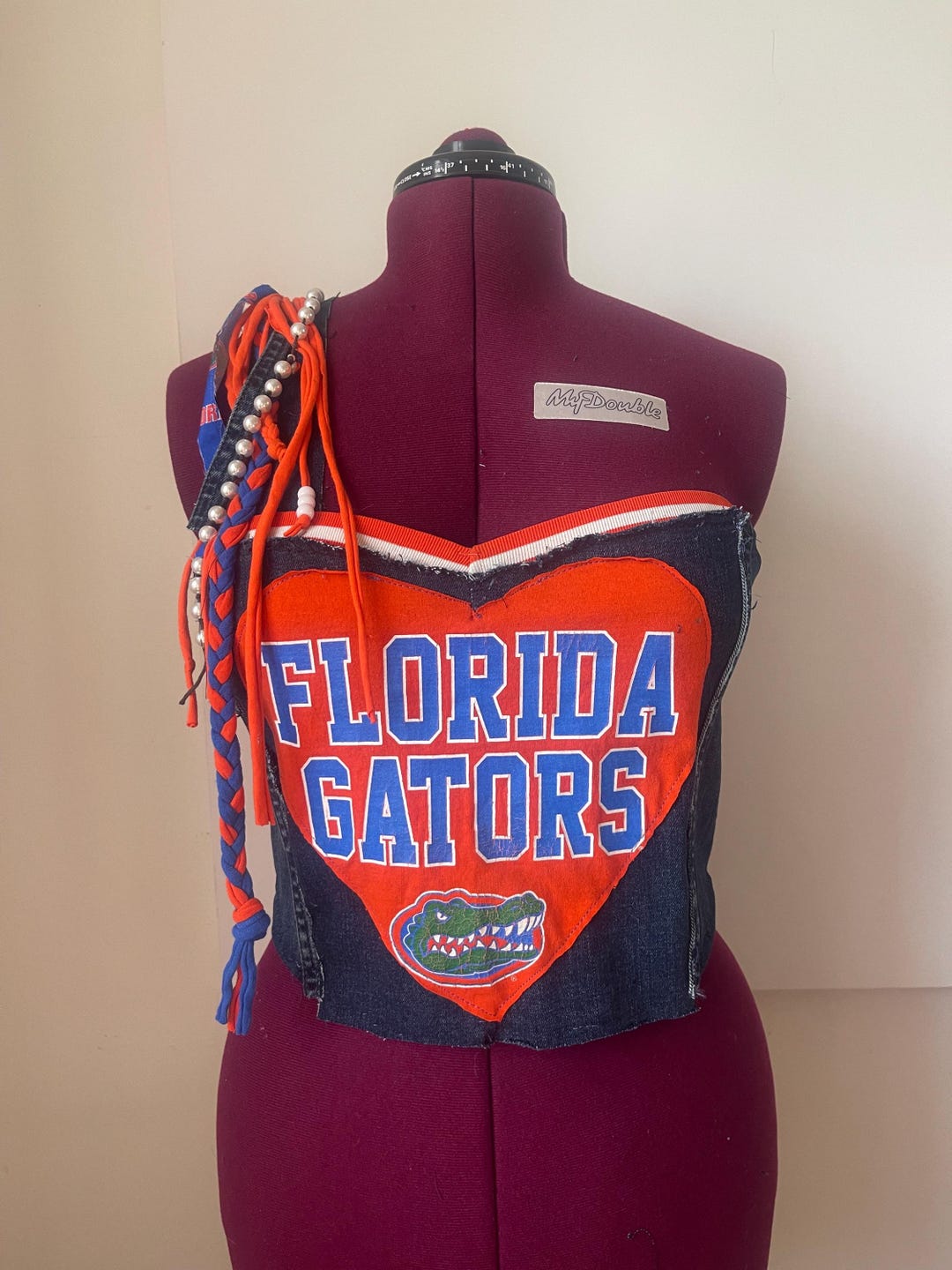 Upcycled Florida Gators Lace up Denim Corset With Remove Able Straps ...