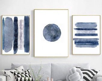 Navy watercolor | Etsy