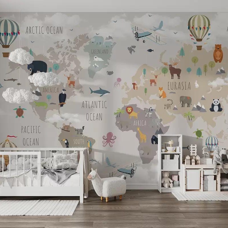 Baby World Map Push Pin - Etsy