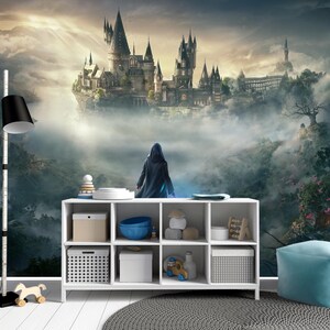 Wizard Castle Wall Mural, Boys Room Fantasy Wallpaper, Peel & Stick or ...