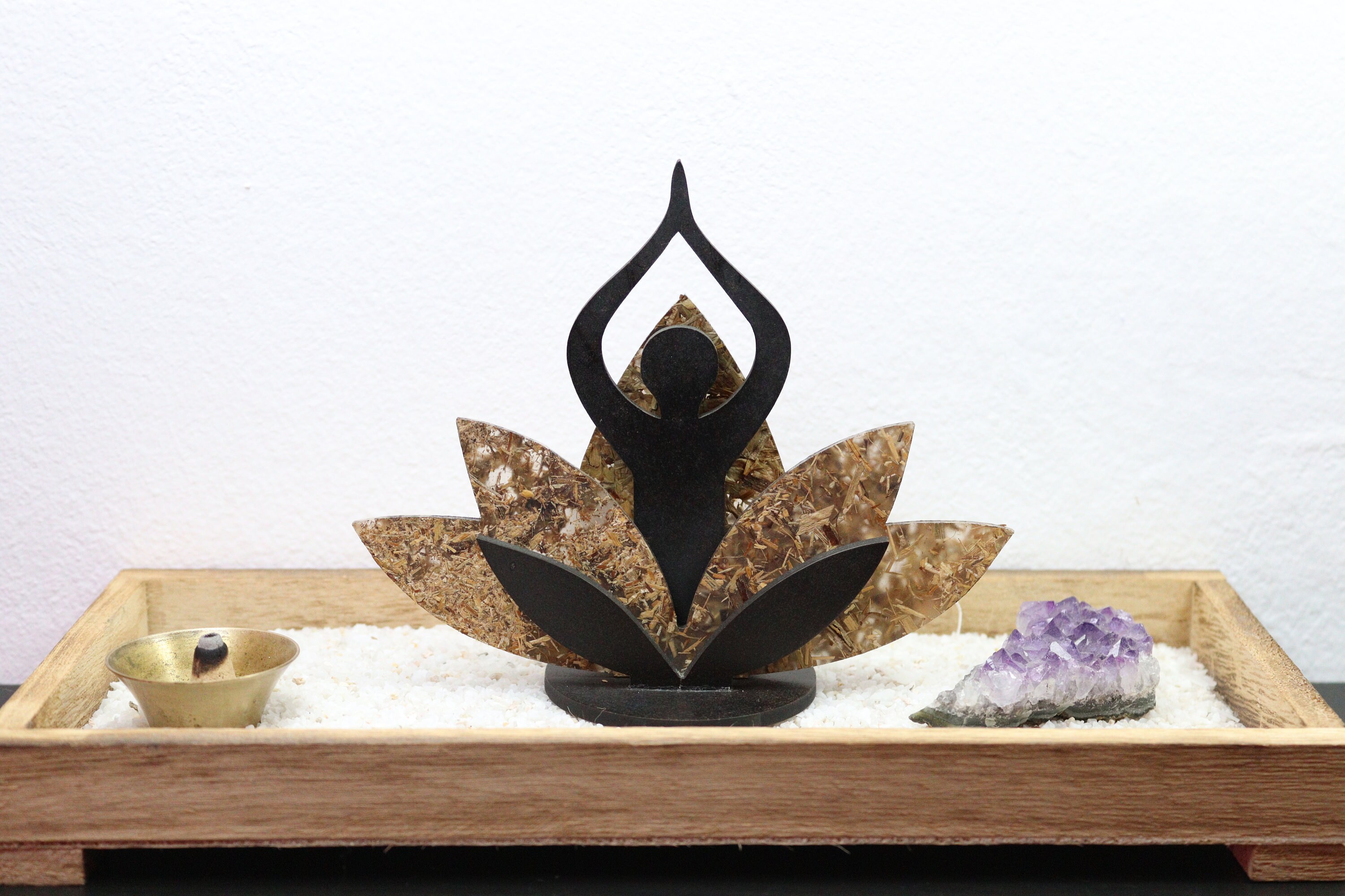 Statue Balance Made With Coffee Lotus Flower Statue in - Etsy