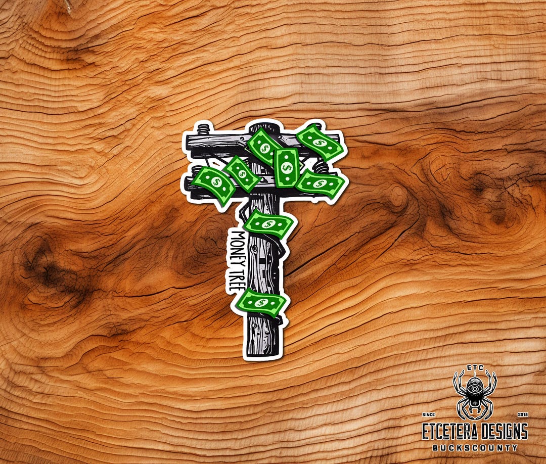 Money Tree - Lineman Collection - Hard Hat - Die Cut - Waterproof ...
