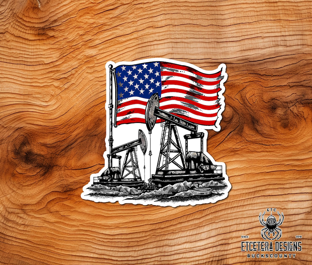 Oil Field Pump American Flag 1 - Oil Field Collection - Hard Hat ...