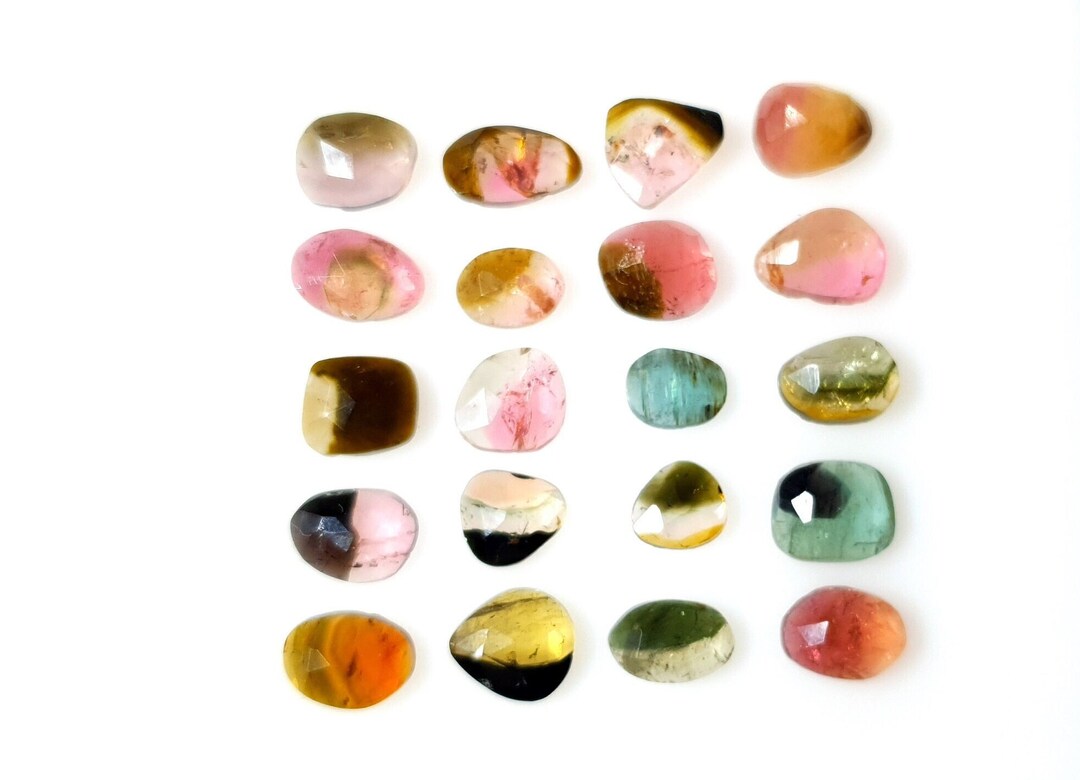 Natural Loose Rose Cut Tourmaline Freeform 95.10x4.60mm 7.40x4.20mm ...