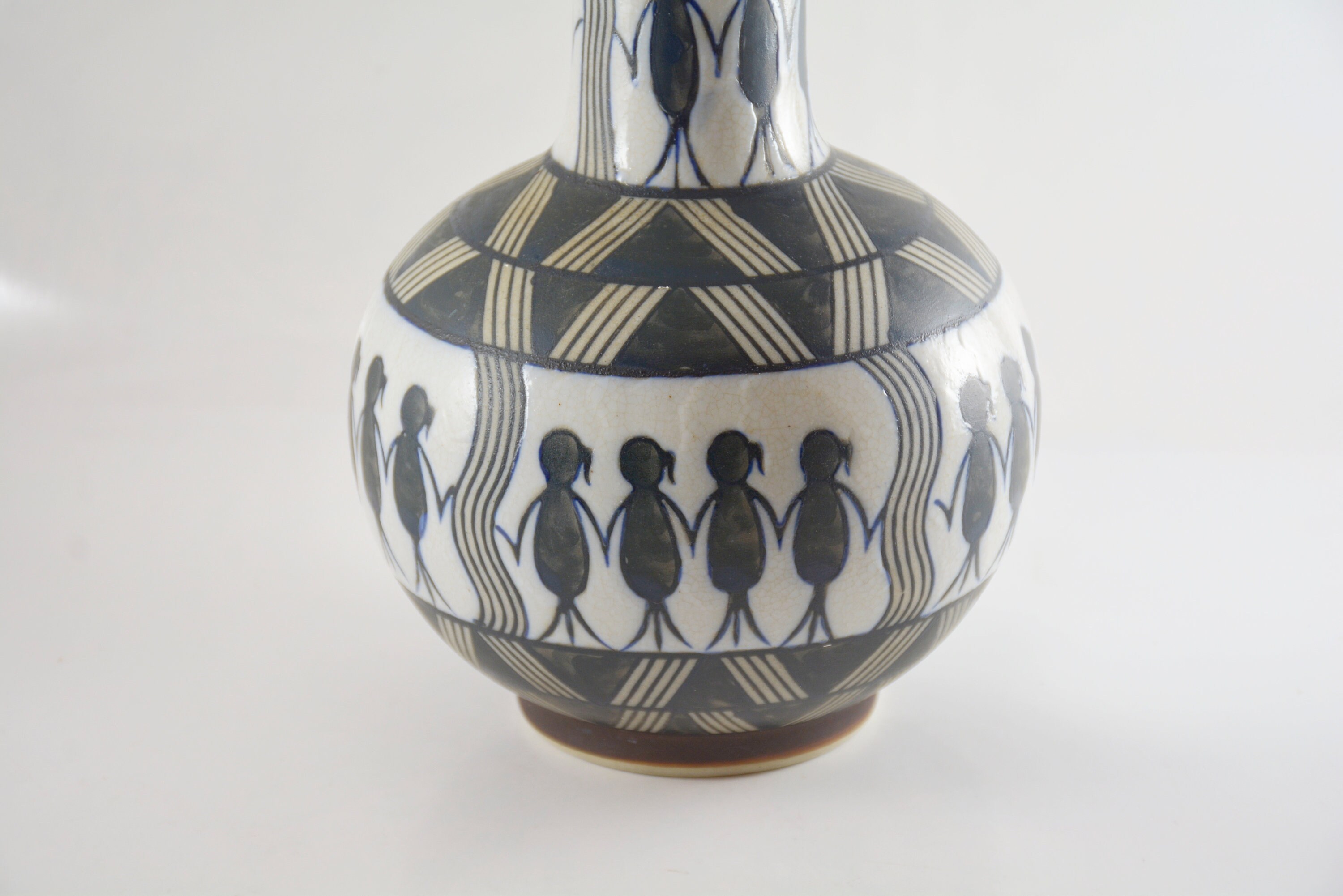 Sauri Warli Handmade Folk Art Black and White Friendship Vase - Etsy