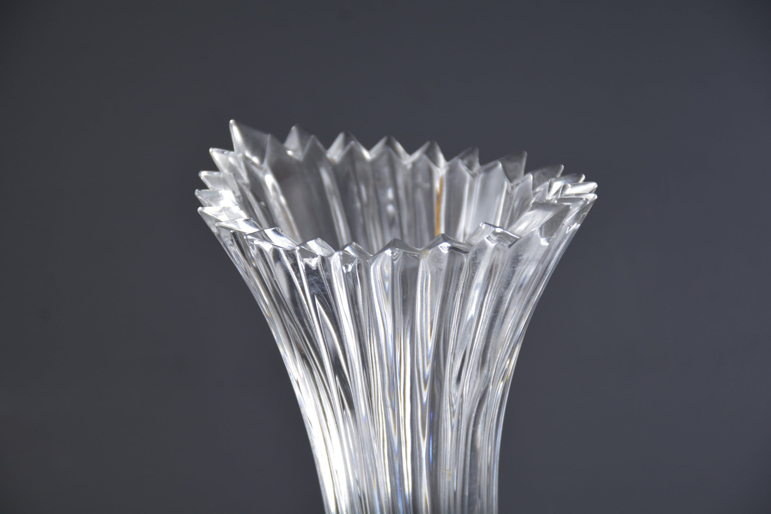 Mikasa Diamond Fire Curved Crystal Vase Ribbed Sawtooth - Etsy