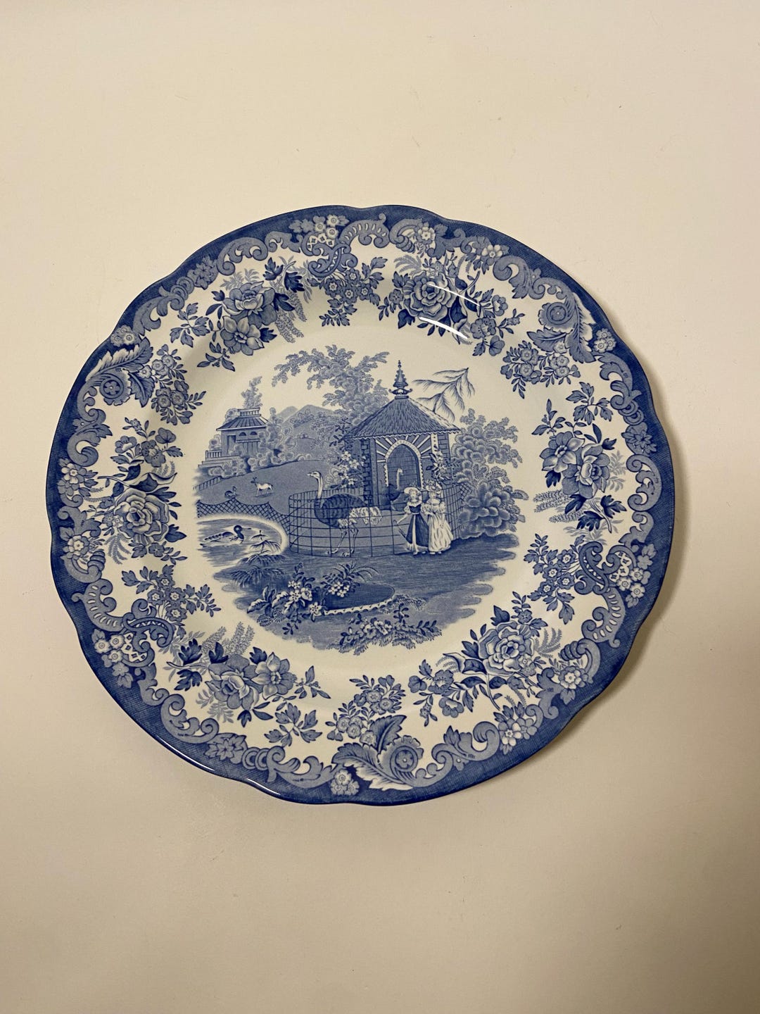 The Spode Blue Room Collection Plate - the Ostrich House - Etsy