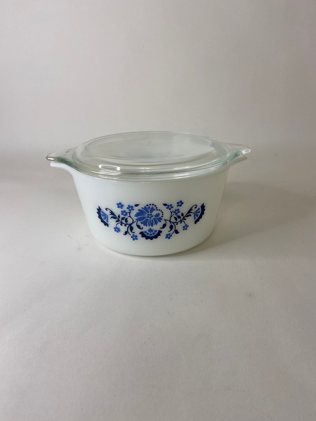 Pyrex Blue Willow Floral Casserole Dish - Etsy