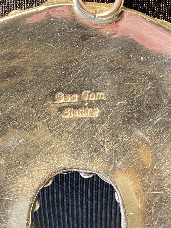 Bea Tom Sterling and Turquoise Navajo Zuni Bear Penda… - Gem