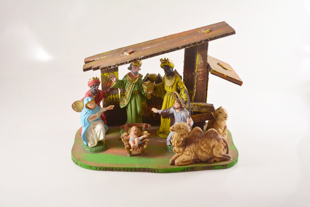 Italian Nativity Set With Stable - Etsy