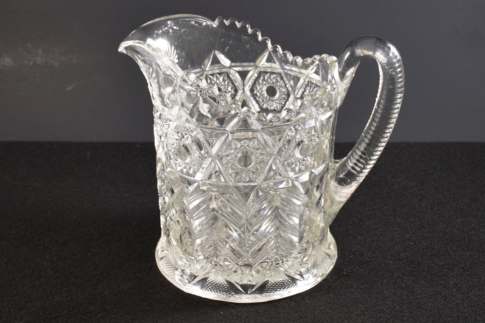 EAPG Cambridge Inverted Feather Glass Pitcher | Etsy