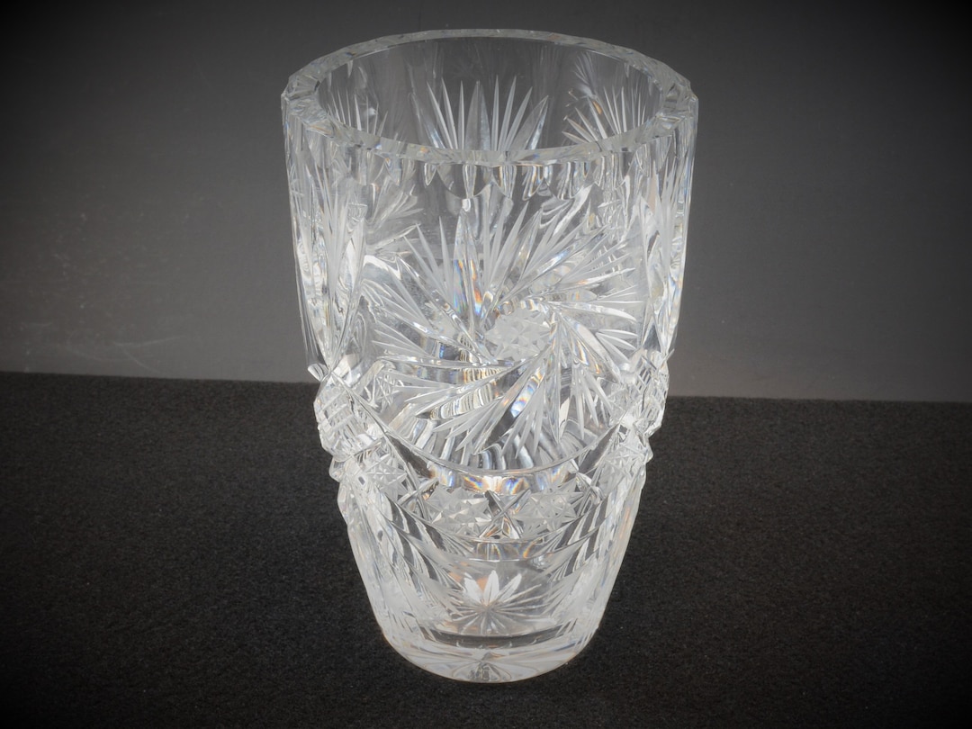 Crystal Pinwheel Design 8 Point Star Vase - Etsy